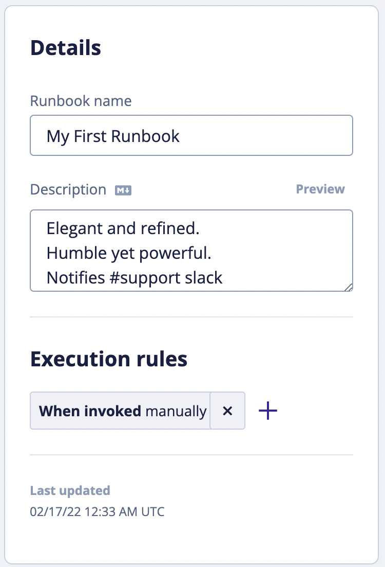 Creating Runbooks with the starter template – FireHydrant