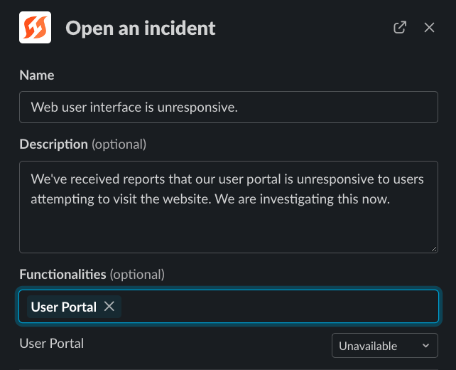 Create/Update an incident on your Atlassian Statuspage – FireHydrant